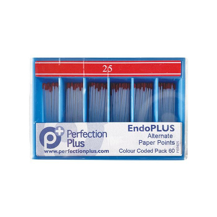EndoPLUS Alternate Paper Points: .04 - ISO 25 - Red (60)